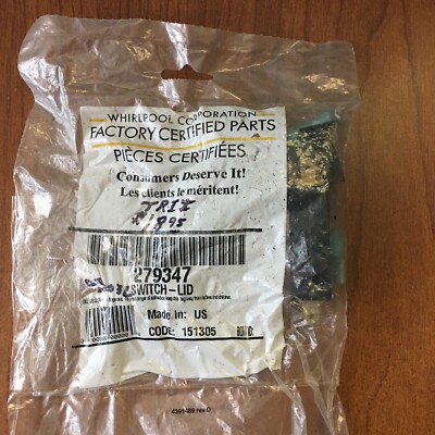279347 WHIRLPOOL OEM LID SWITCH (NEW) | eBay