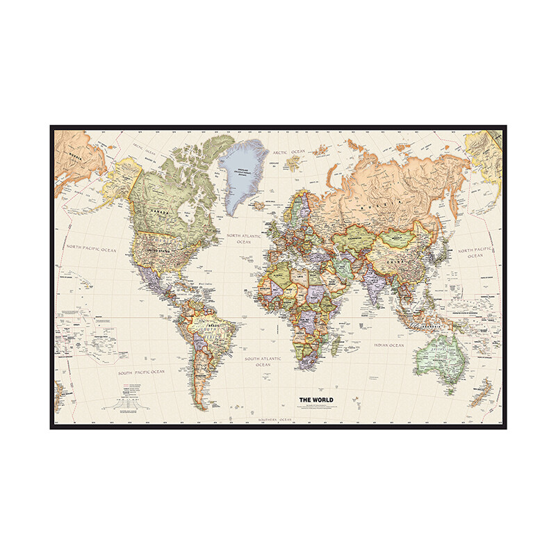 Vintage World Map Poster