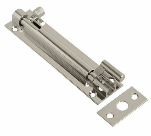 Barrel Bolt Door Locks Brass or Chrome Straight Cranked Necked Door ...