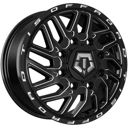 TIS 544BM Dually Front 20x8.25 8x6.5" +127mm Black/Milled Wheel Rim 20 ...