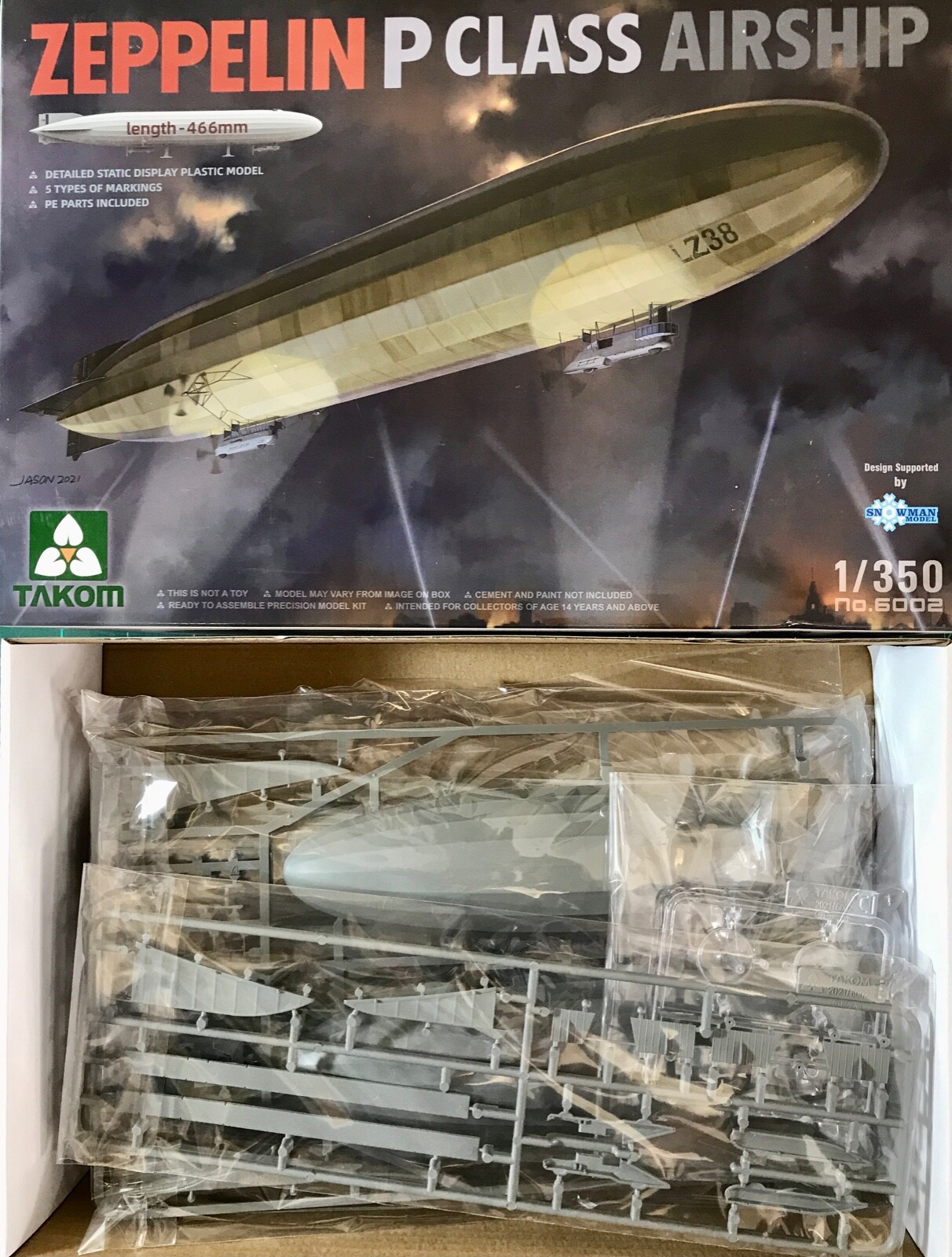 TAKOM 1/350 ZEPPELIN P Class Airship. Plastic, etch WWI. 6002 | eBay UK