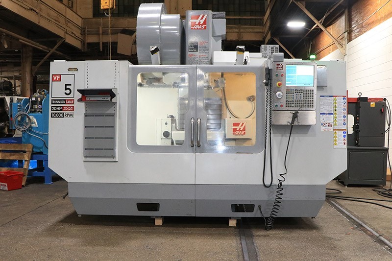 50" X 26" Y Haas VF-5D/40TR UNIV 5-AXIS, Haas 5-Axis Control, Trunnion ...