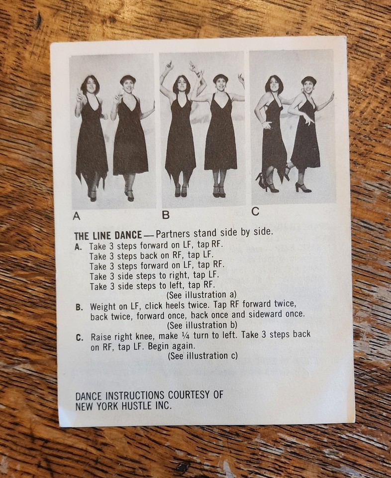 Vintage Dance Instructions New York Hustle, Inc. The Hustle Line Dance ...