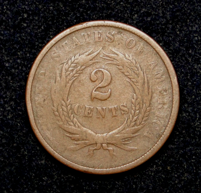 1864 TWO CENT PIECE WITH 180° ROTATED REVERSE DIE | eBay