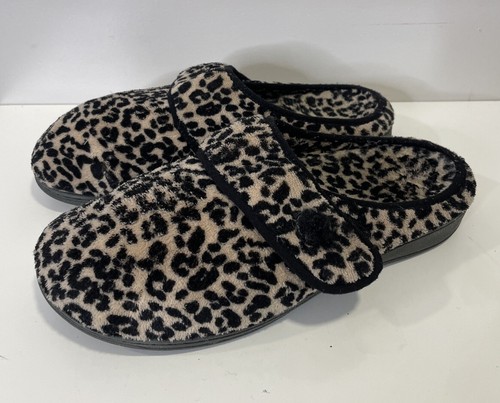Vionic Emily Cheetah Hard Bottom Slippers House Shoes Womens US 10 | eBay