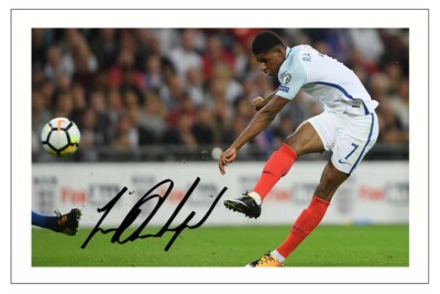MARCUS RASHFORD ENGLAND MANCHESTER UNITED SIGNED PHOTO PRINT AUTOGRAPH ...