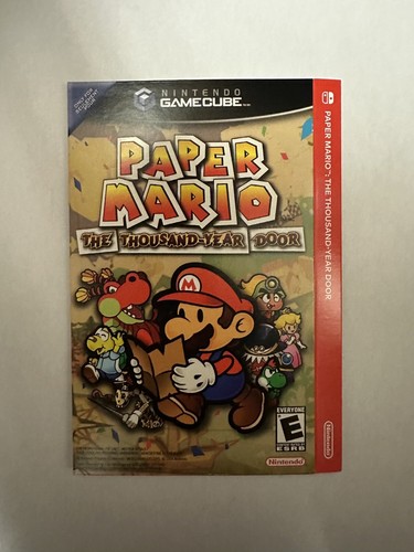 Paper Mario The Thousand Year Door Nintendo Switch GameCube Cover Slip ...