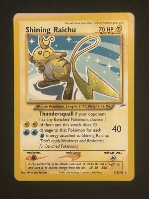 Pokemon Card Shining Raichu Holo 2000 ENG | eBay