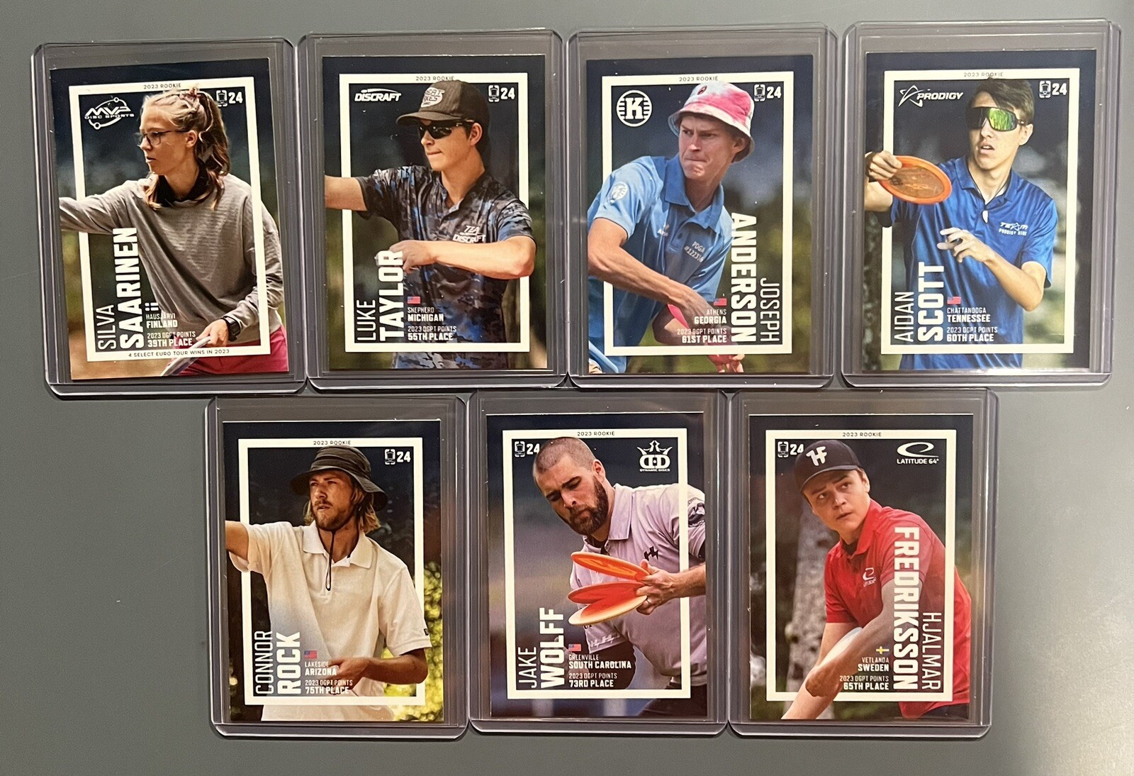 (7) 2024 DGPT Rookie Cards Saarinen Taylor Anderson Scott Disc Golf ...