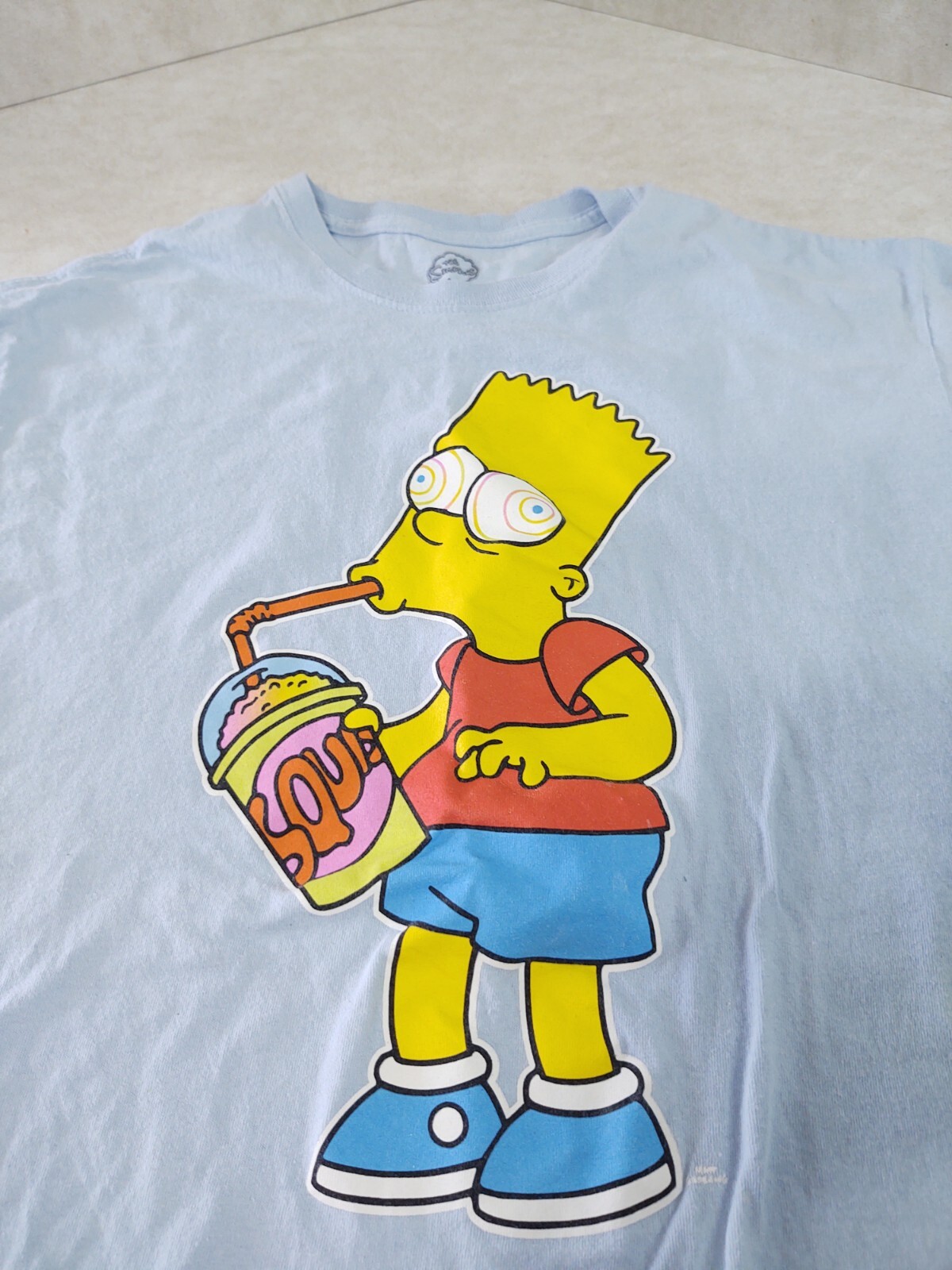 The Simpsons Adult Large Blue Bart Squishy Brain Free… - Gem