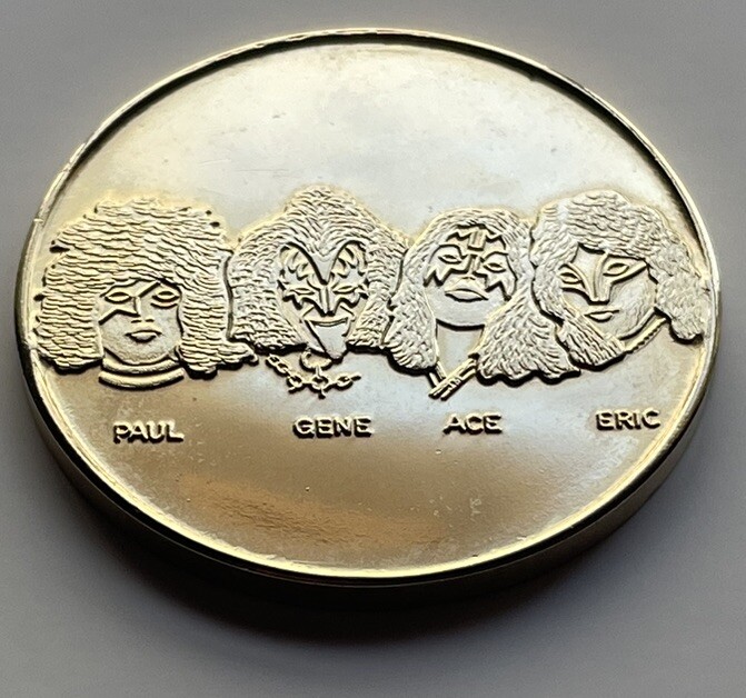 Vintage 1980 KISS Coin from Australia Unmasked Tour - Eric Carr Ace ...