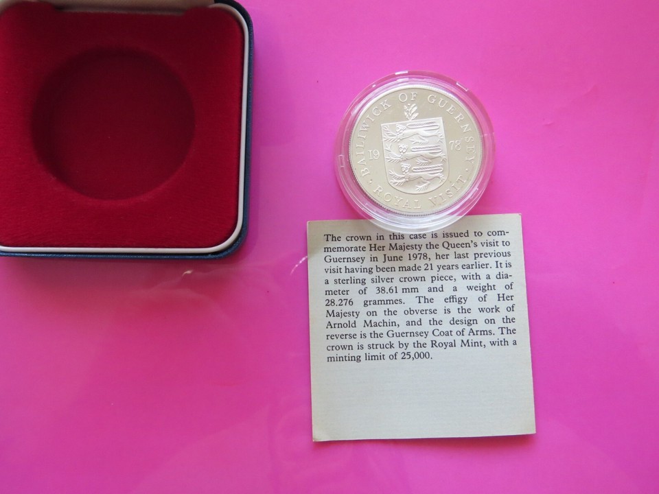 1978 GUERNSEY 25P SILVER UNCIRCULATED COIN - ROYAL VISIT | eBay