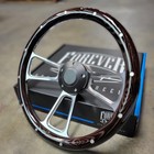 14" Billet Steering Wheel Real Pine Aluminum Rivet Chevy Muscle C10 ...