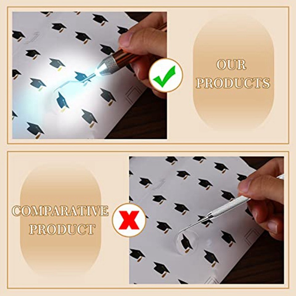 3 Pieces Weeding Tools Pin Pen Weeding Tool for Vinyl with LED Light ...