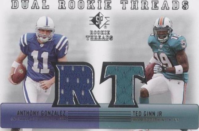 2007 SP Rookie Threads - Dual Rookie Threads Ted Ginn Jr., Anthony ...