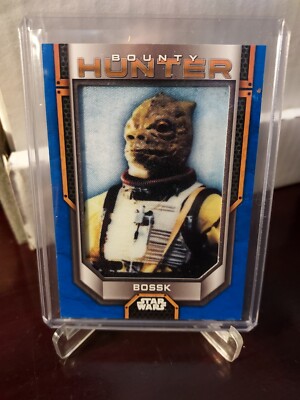 BOSSK 2021 STAR WARS ORANGE BOUNTY HUNTER PATCH CARD/RELIC PBH-B Blue ...