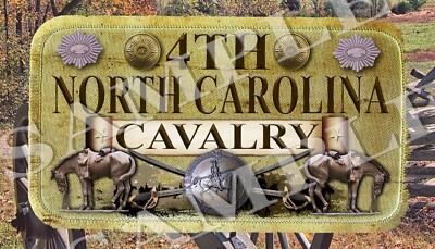 4th North Carolina Cavalry CSA American Civil War themed LARGE Iron on ...