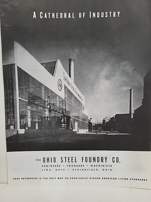 1943 Ohio Steel Foundry Co. Fortune WW2 Print Ad Q3 Springfield Lima ...