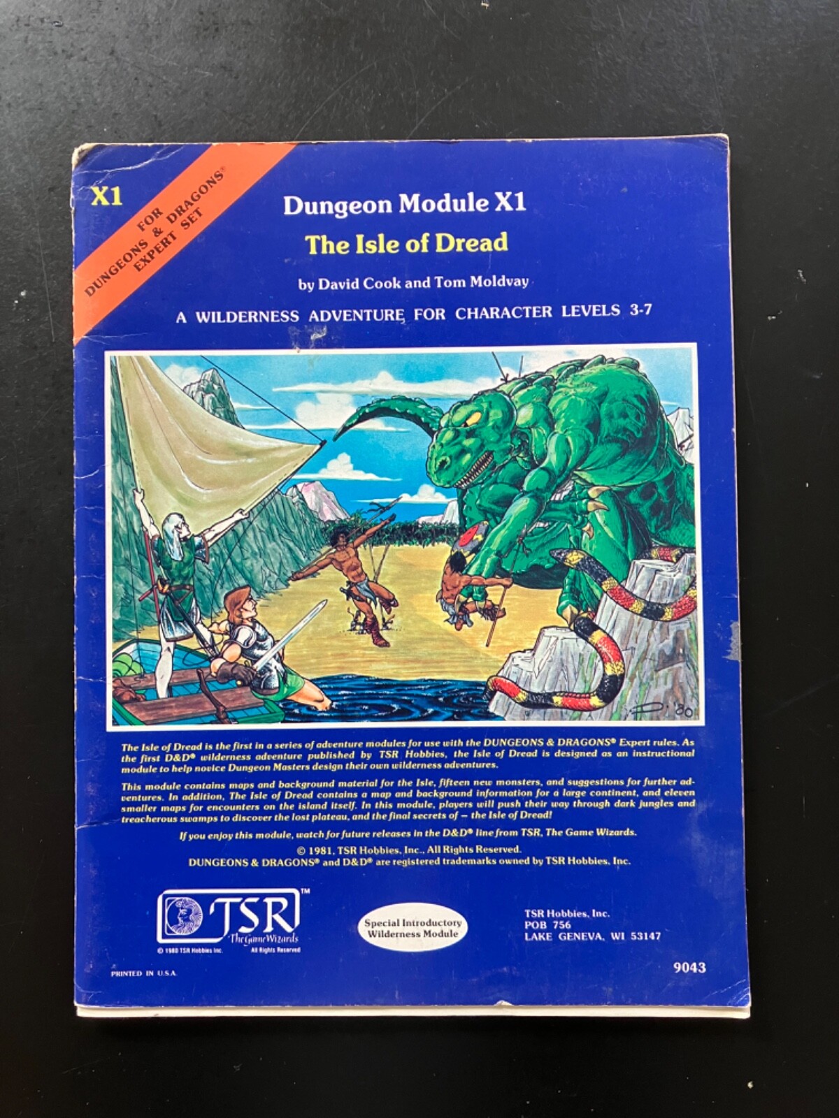 Vintage Dungeons & Dragons Dungeon Module X1 The Isle Of Dread TSR 1981 ...