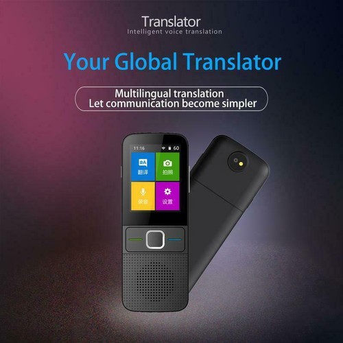 Multilingual WIFI Voice Smart Translator Photo Dual Mic Simultaneous ...