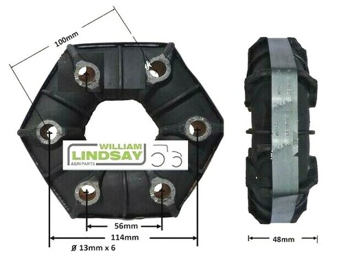 Grass Topper Rubber Doughnut Drive Coupling For Abbey Conor Fleming ...