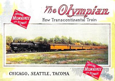 CHICAGO MILWAUKEE ST PAUL RAILROAD POSTER *2x3 FRIDGE MAGNET* TRAIN ...