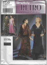 UNC Size 12 14 16 Retro 20s Flapper Dress Purse Simplicity 8776 Sewing ...