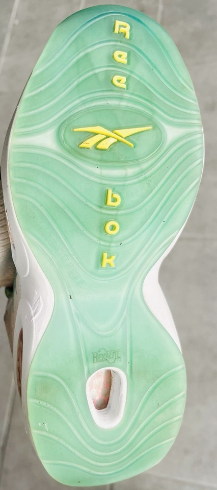 Reebok Question Allen Iverson EASTER Mid m43195 Pink-Lemon Zest Sz 7 ...