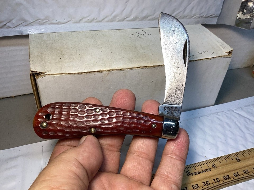 Vintage Case XX 61011 Red Bone Hawkbill Knife. 1940-1964. Nice | eBay