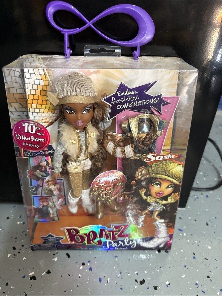 Bratz 2010 Sasha PARTY 10TH ANNIVERSARY MGA Fashion Doll RARE New NRFB ...