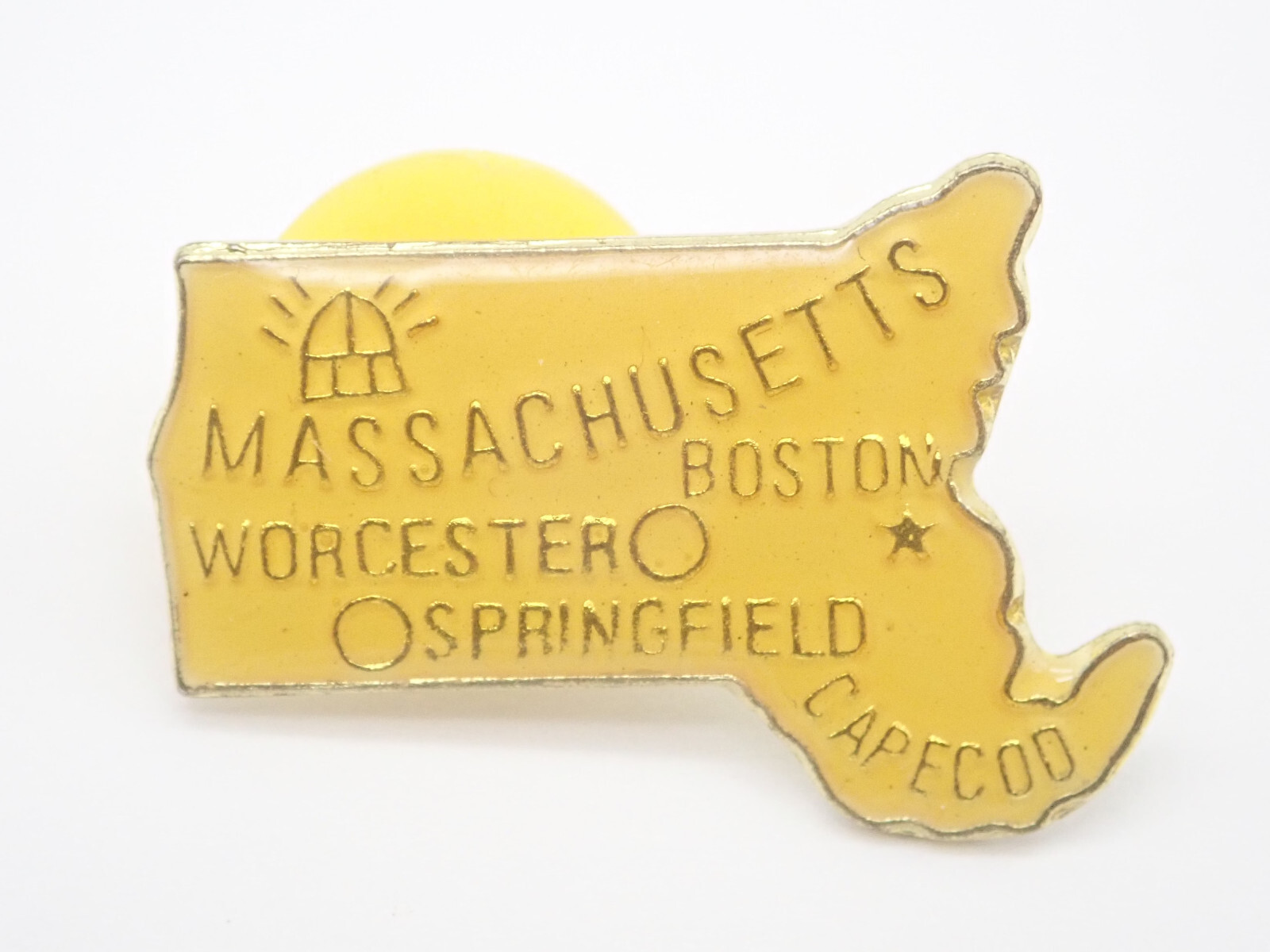 Massachusetts Worcester Boston Springfield Cape Cod Vintage Lapel Pin ...