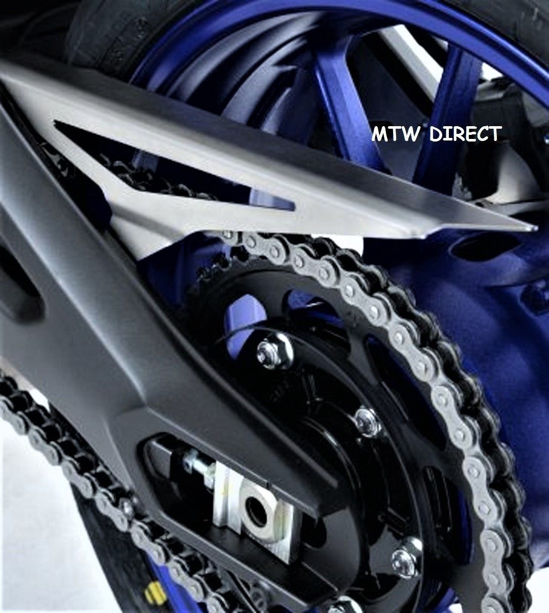 R&G BRUSHED STAINLESS STEEL CHAIN GUARD Yamaha MT-09 Tracer - FJ-09 ...