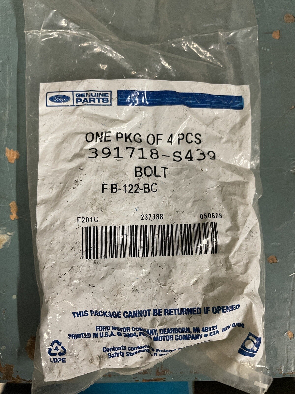 pack Of 4 2009 Ford F150 OEM Rear Disc Brake Splash Shield Bolts 391718 ...