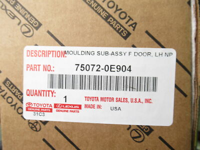 Genuine OEM Toyota 75072-0E904 Driver LH Front Rocker Molding 2014-19 ...