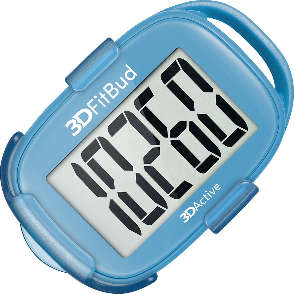 3DFitBud Simple Step Counter Walking 3D Pedometer with Clip and Lanyard ...