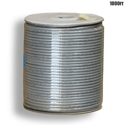 1000FT 28 AWG 4 Conductor 28/4 Phone Cable Wire Stranded Flat Bulk Roll Silver | eBay
