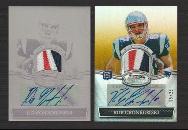 2010 Bowman Sterling Rob Gronkowski Auto Patch Printing Plate 1/1 ...