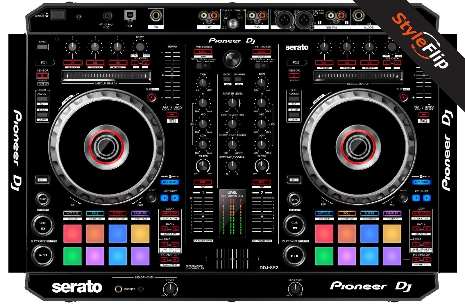Pioneer DDJ-SR2 Skin | Color Black | Protective Decal | StyleFlip Skins ...