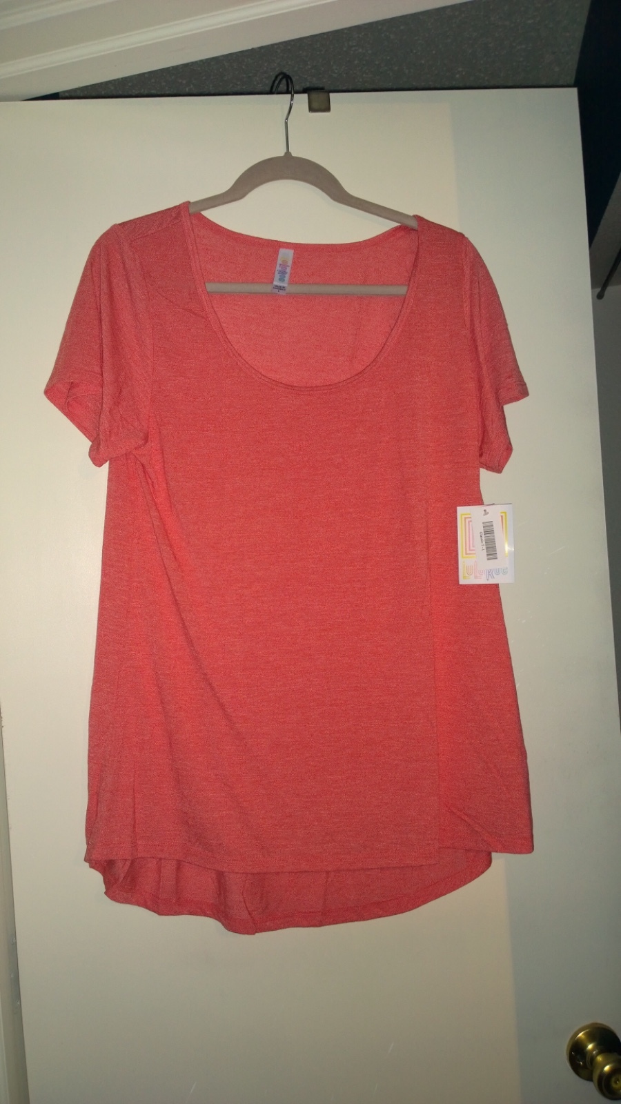 NWT LuLaRoe L Coral Watermelon Heathered Classic T ~ Large | eBay