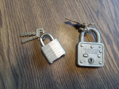 Vtg. Master Padlock Model 66 Masterlock With Key USA Plus Master 58 W ...
