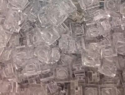 *NEW* Lego Square Trans Clear 1x1 Stud Brick Plates Fine Detail - 10 ...