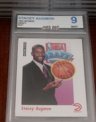 STACEY AUGMON Rookie****1992 SKYBOX---MINT 9****HAWKS--MAD DOG--#521 | eBay