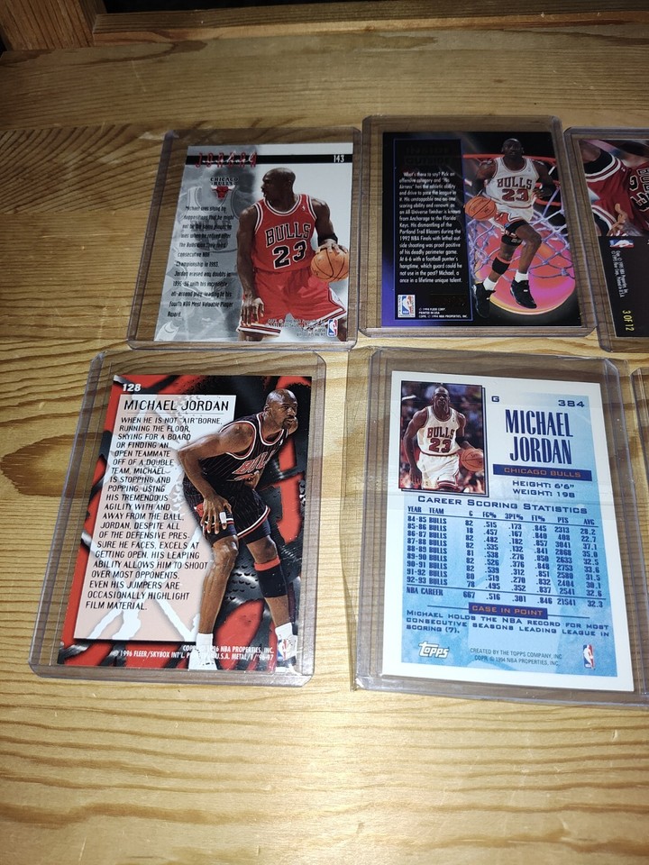 Michael Jordan 6 Card Deal ! Get Cards Shown--Fleer, Topps Gold+ Make ...