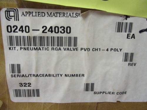 AMAT 0240-24030 Kit, Pneumatic RGA Valve PVD CH1-4 Poly 414699 | eBay