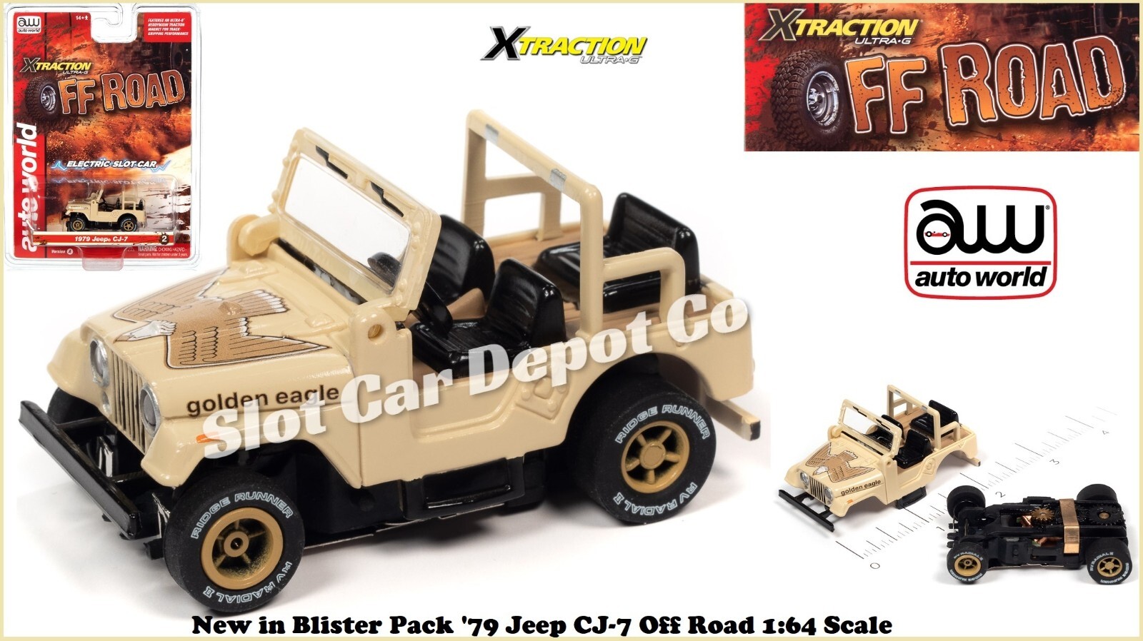Auto World New '79 Jeep CJ-7 Xtraction Called Off Road SC 388 Also Fits AW, AFX | eBay