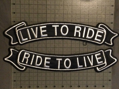 *NEW* Live To Ride/Ride To Live Rocker Set Patches biker vest/jacket ...