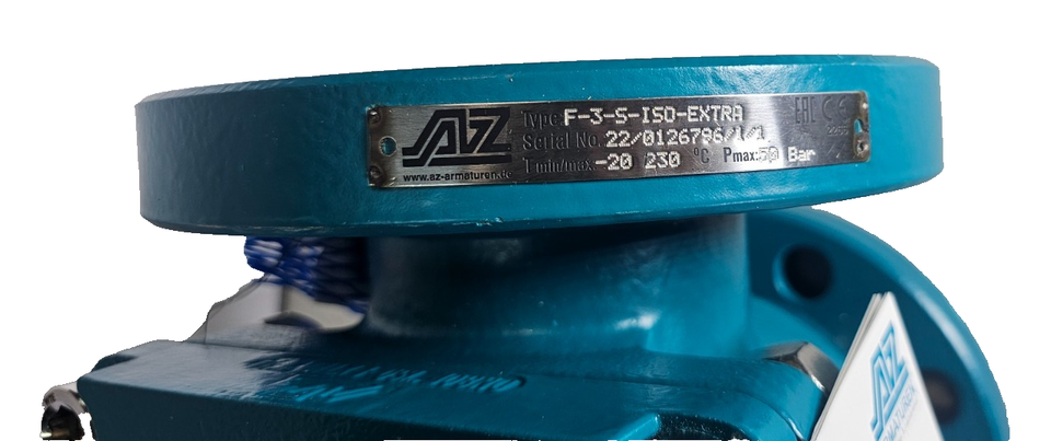 AZ Armaturen F-3-S-ISO-Extra 3 Way 3" Plug Valve 300# w/ Q1500-S ...