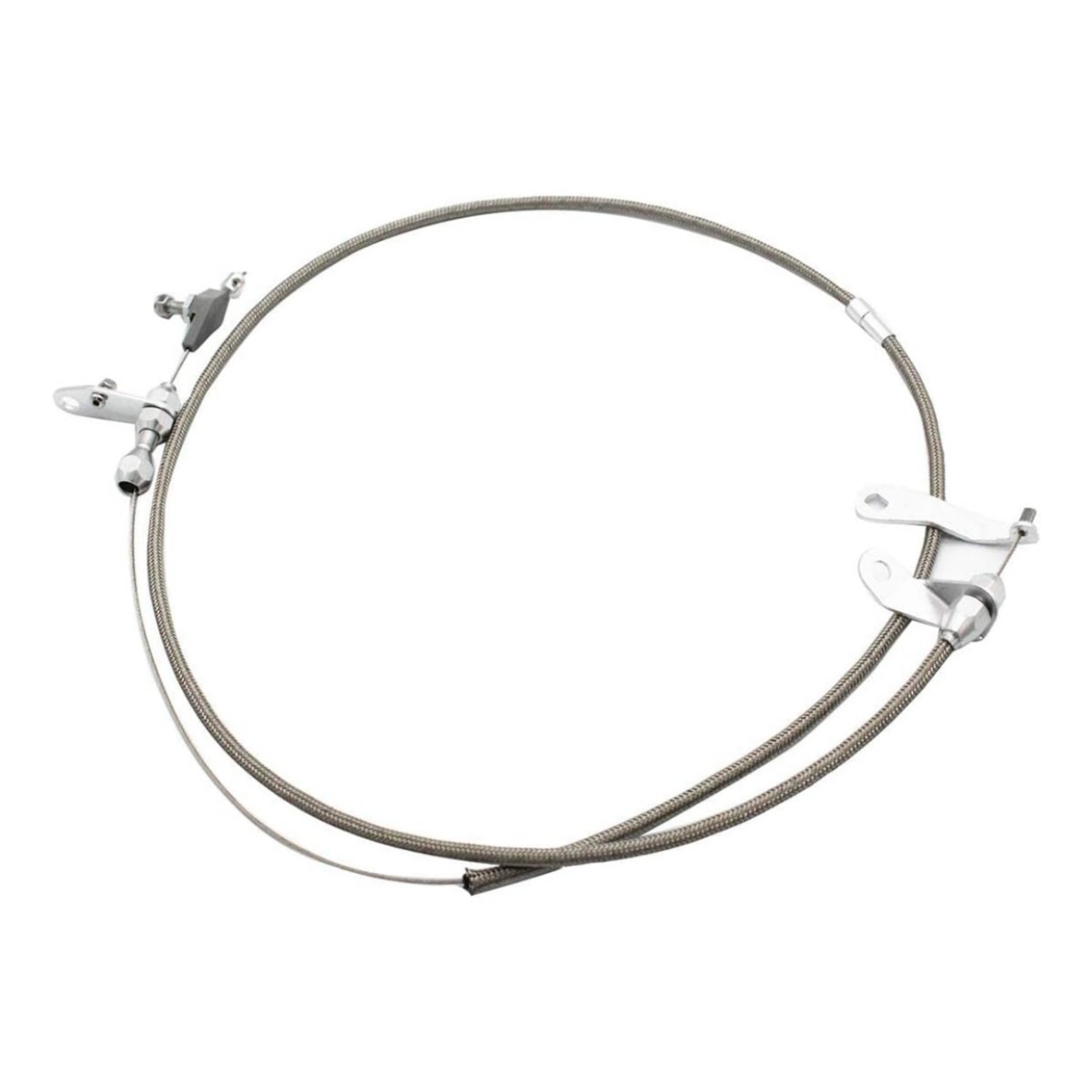 New Stainless Braided Kick Down Cable Transmission Trans Detent For ...