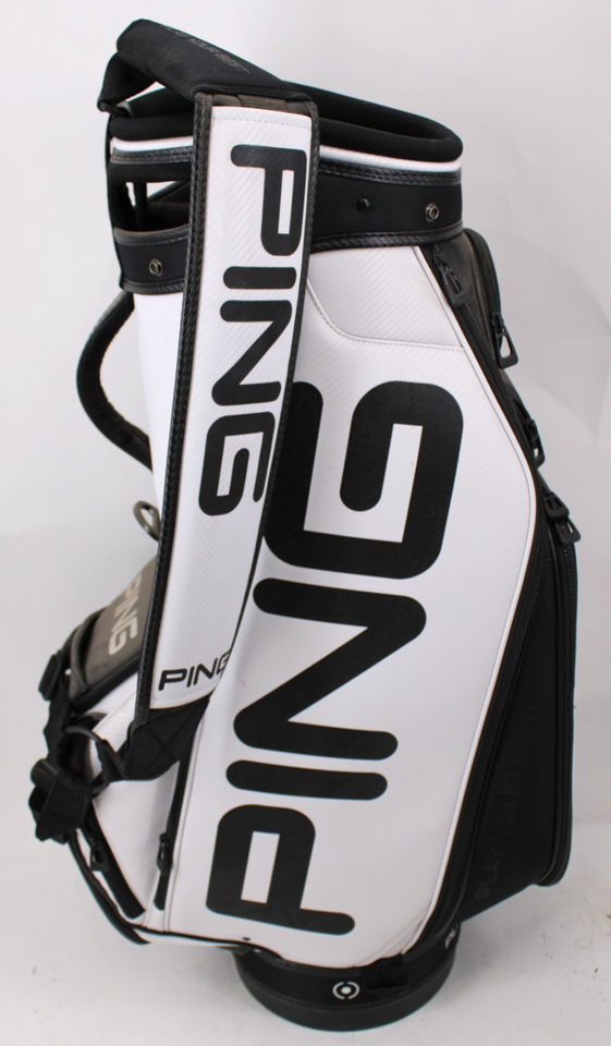PING Golf Tour Staff Bag-6-Way-Top-Black/White | eBay