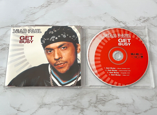 Sean Paul Get Busy CD Single UK IMPORT! 2003 Atlantic ENHANCED DISC ...